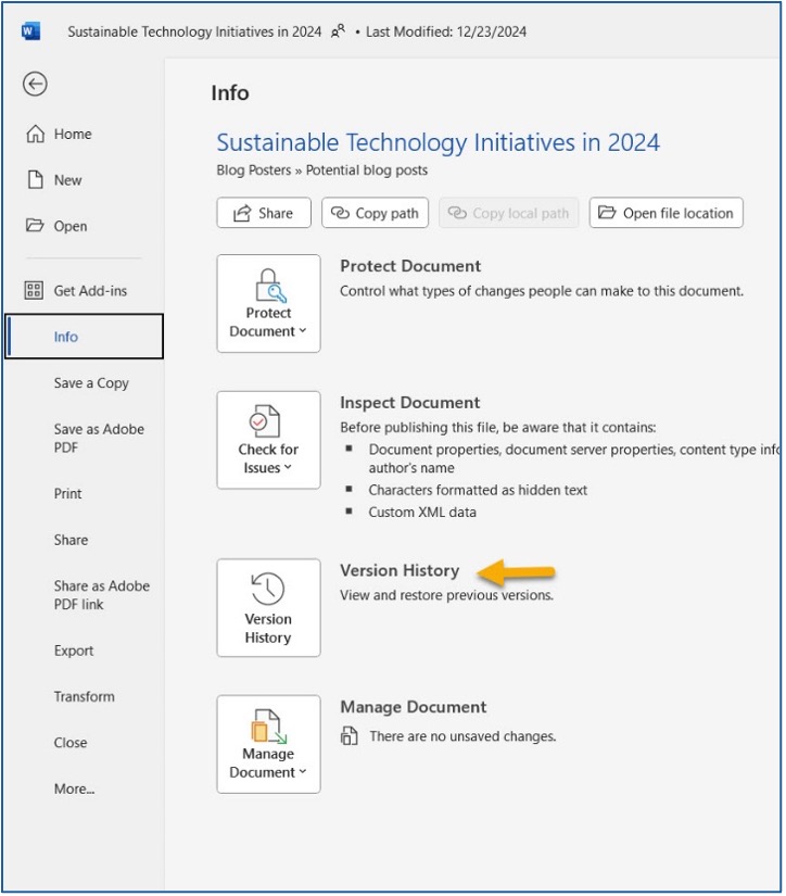 How To Use Version Control In Microsoft 365 CGNET